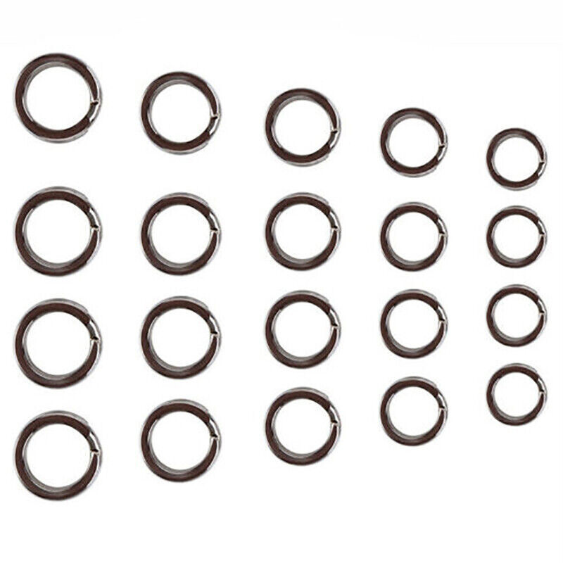 5/6.5/7/8/9mm Steel Fishing Split Rings Kit 70-175LB Jigging Lures ...