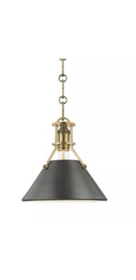 NEW Hudson Valley Lighting MDS951 Metal No. 2 6"W Mini Pendant - Black ...
