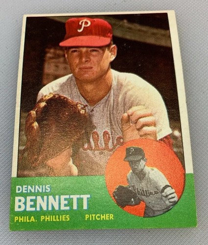 1963 Topps # 56 Dennis Bennett Baseball Card Philadelphia Phillies | eBay