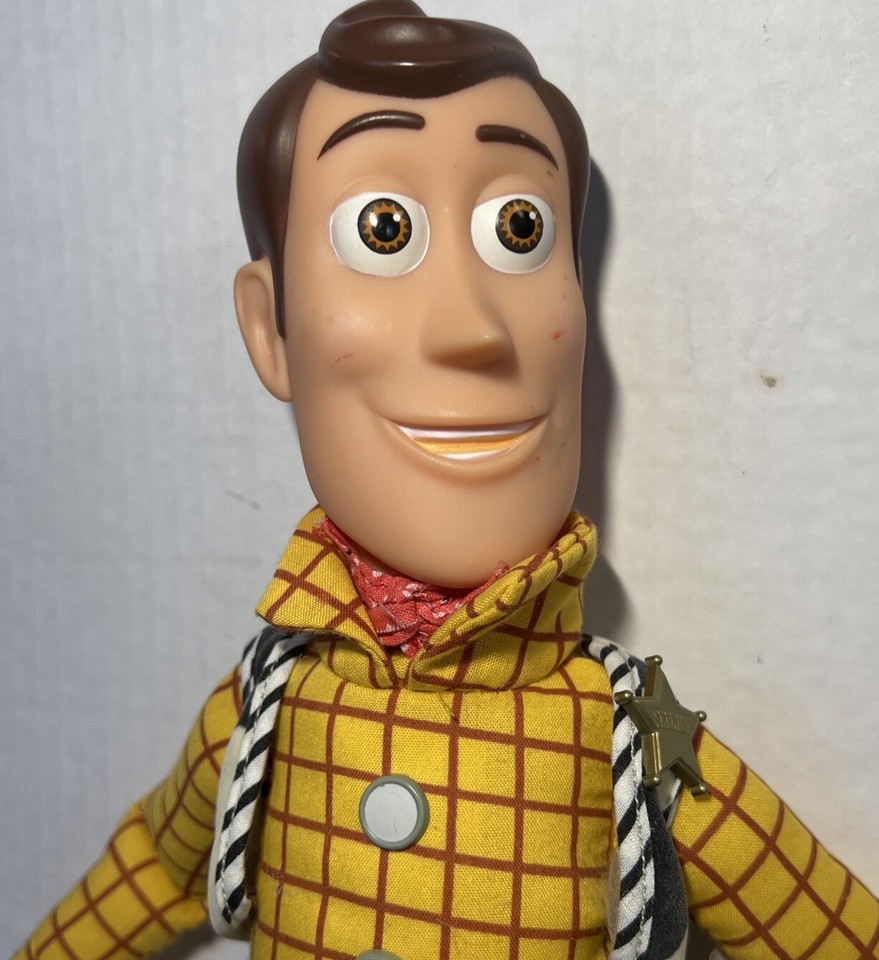 Disney Pixar Disney Store Toy Story Woody Pull String Doll 15” Works No ...