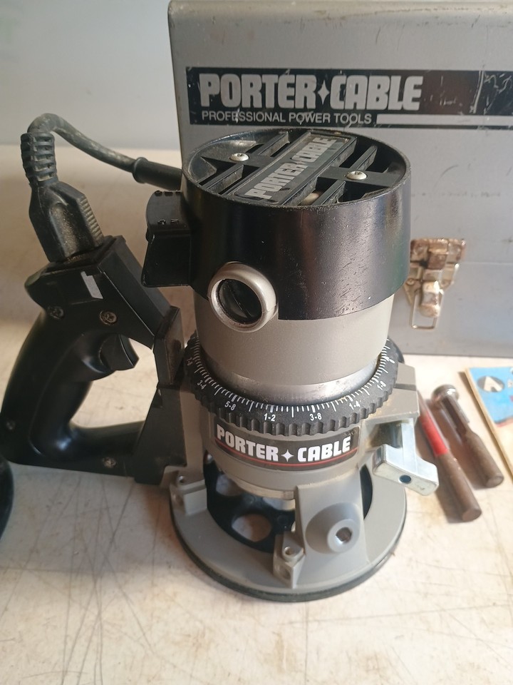 PORTER CABLE 691 6912 W/ 6911 BASE Heavy-Duty Router W/ Case & Bits | eBay