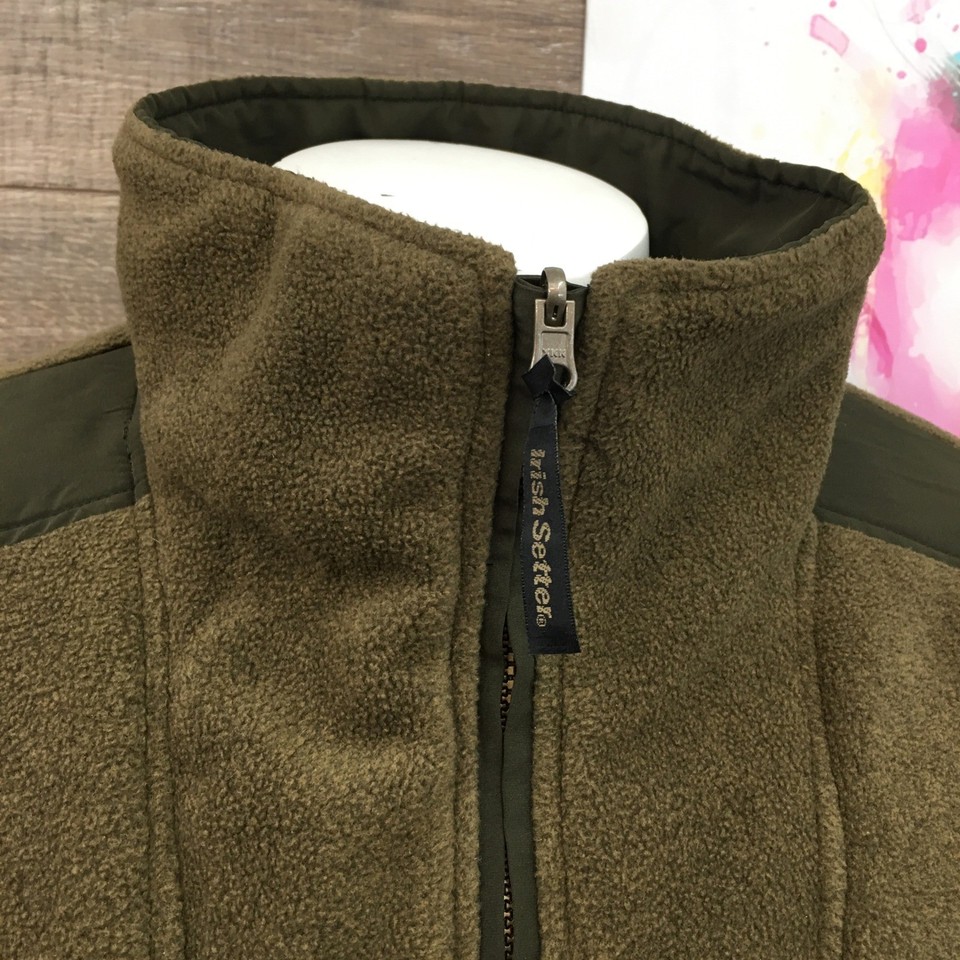 VINTAGE Irish Setter Men's Reversible Fleece 1/4 Zip Pullover Jacket XL ...