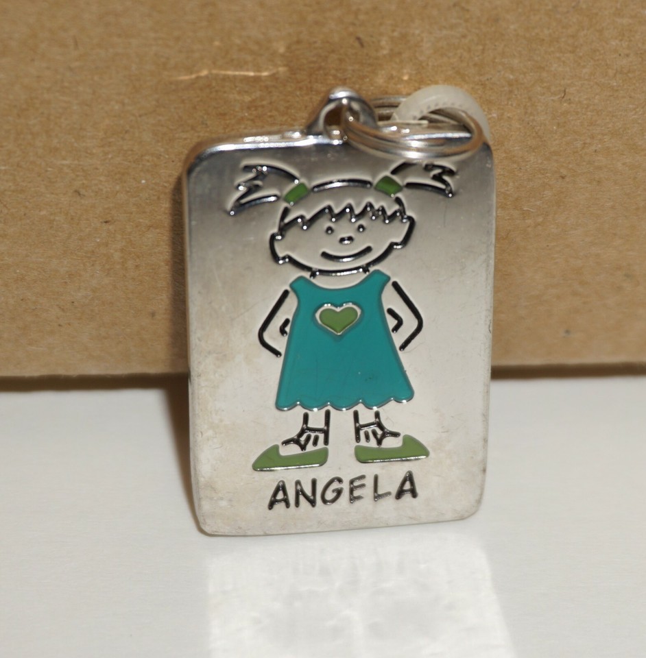 Kids Name Tag Ganz Charms ID Zipper Pulls Silver Key Ring Boys Girls ...