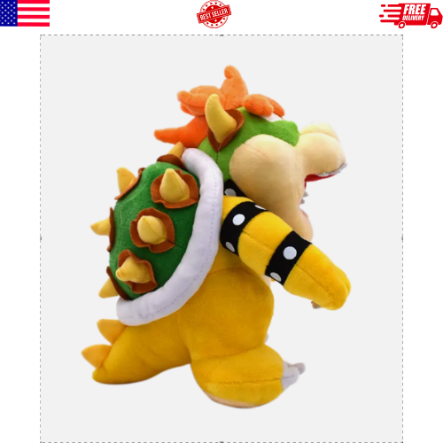 Super Mario Bros. Standing Bowser Toys Stuffed Animals Plush Doll 10 ...