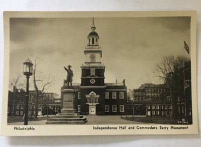 VINTAGE INDEPENDENCE HALL & COMMODORE BARRY MONUMENT PHILADELPHIA PA ...