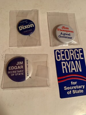 THREE VINTAGE CHAMPAIGN PINS THOMPSON DIXON EDGAR NICE PINS PINBACKS | eBay