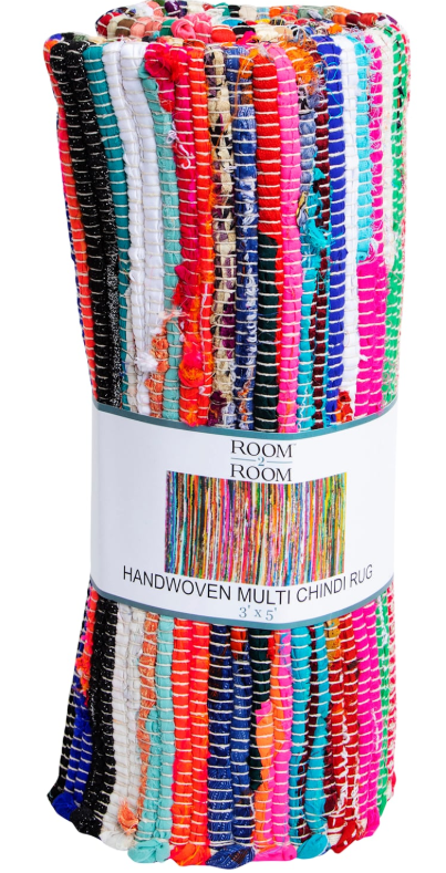 Handwoven Multicolor Chindi Rug 3ft x 5ft New | eBay