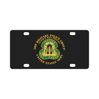 License Plate-Army - 3rd Military Police Group - DUI - Justice Will ...