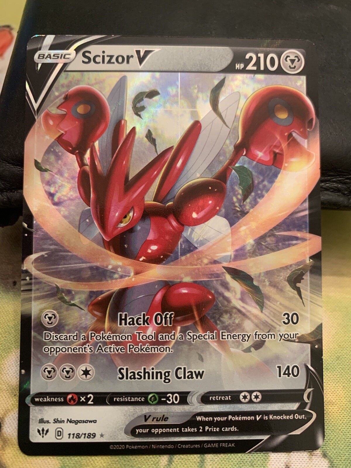 Scizor V 118/189 Darkness Ablaze NM Ultra Rare Full Art Pokemon Card | eBay