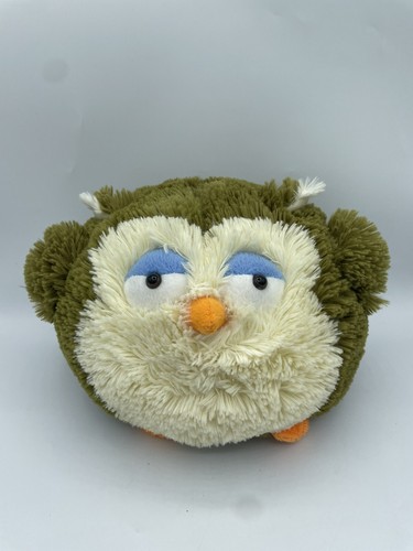 SQUISHABLE 8" Round Plush Green Owl Lovey Cuddle Toy Stuffed Animal Toy ...