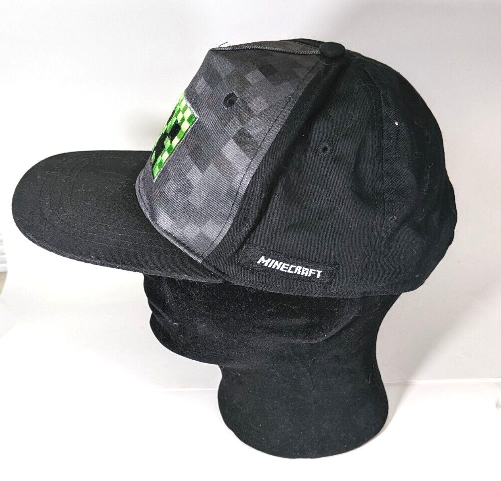 Minecraft Baseball Hat - Video Game Ball Cap Black Sn… - Gem