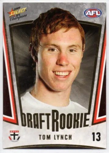 2009 AFL CHAMPIONS (2008) DRAFT ROOKIE - DR13 Tom LYNCH (ST KILDA) Mint ...