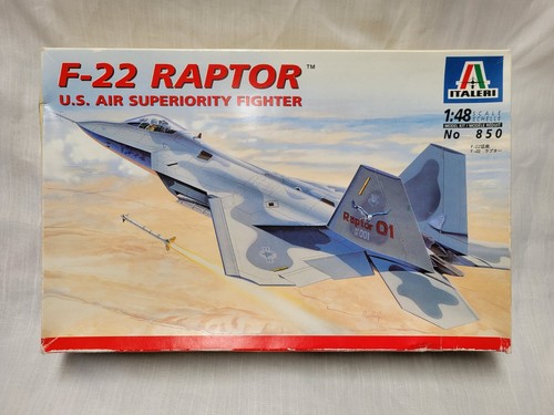Vintage Italeri F-22 Raptor Model Kit 850 US Air Fighter 1:48 USAF ...