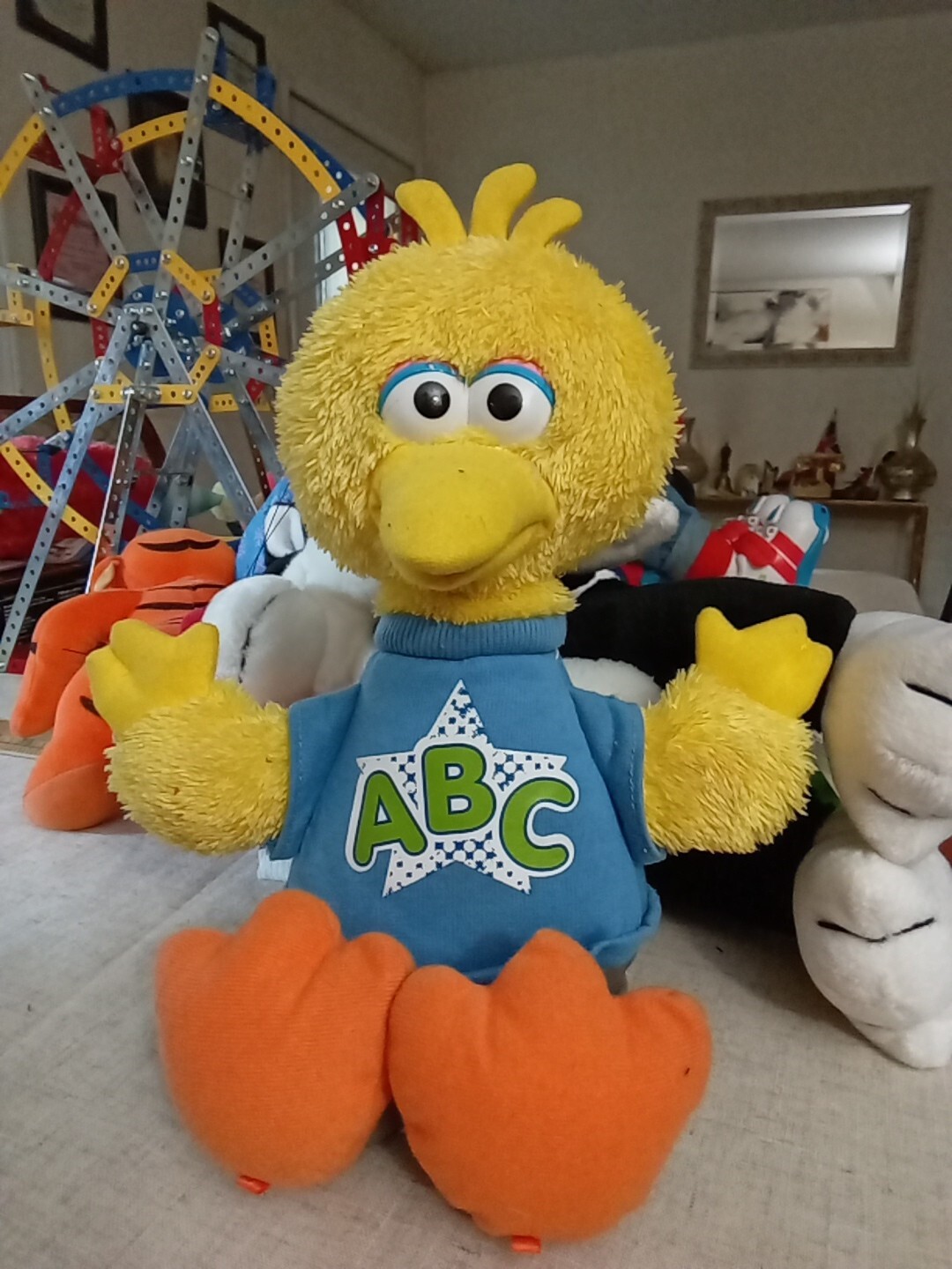 Sesame Street Plush Big Bird ABC Rocking Talking Singing 14" Toy Hasbro ...