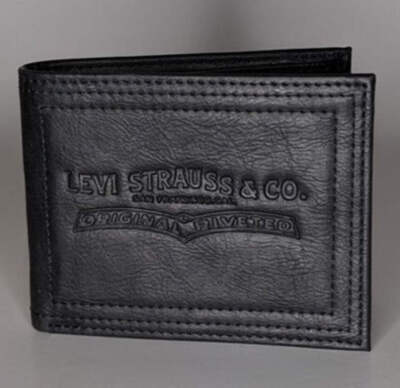 Levi's Wallet RFID Identity Theft Protection Coated Leather Trifold ...