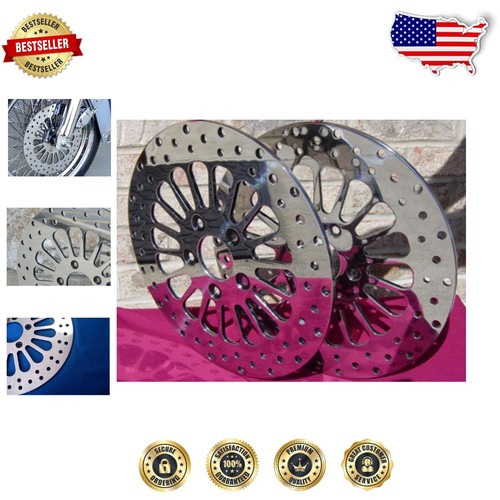 Lightweight Stainless Steel Brake Rotor Pair for Enhanced Harley Riding ...