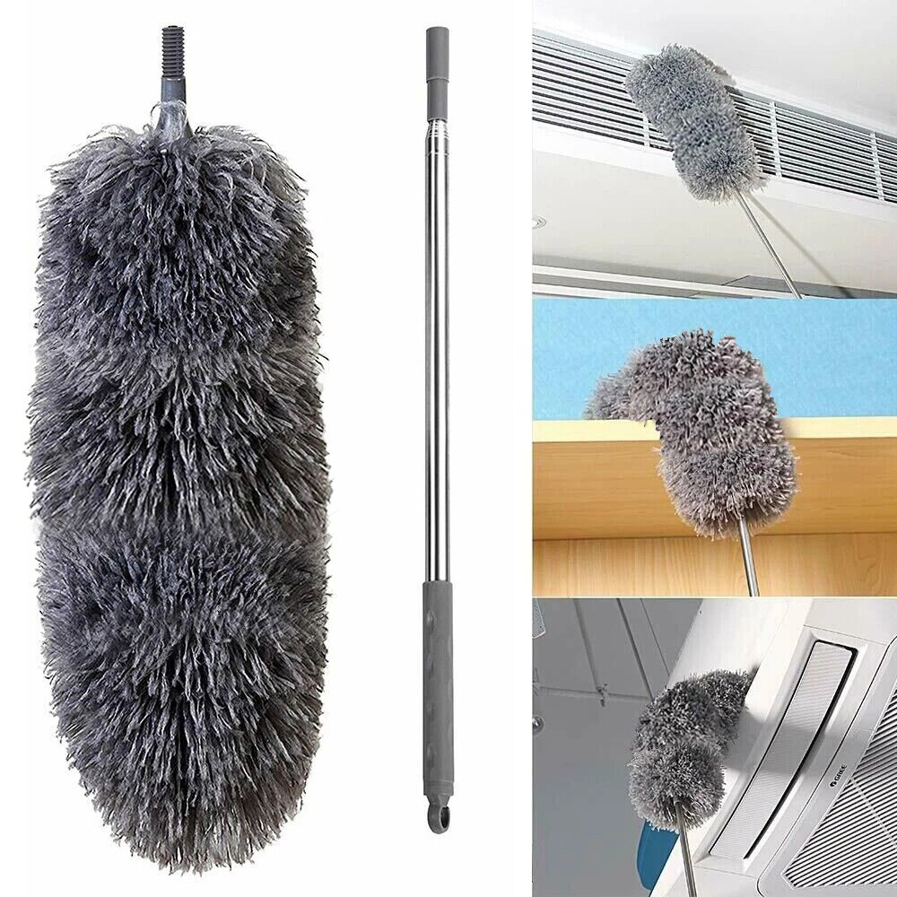 Feather Duster Household Cleaning Dusters Extendable Telescopic Feather ...