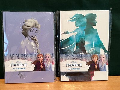 2 x Notebooks Journal Frozen II A5 Premium Hardcover Disney Elsa Anna ...