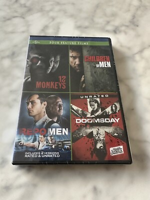 12 Monkeys- Children Of Men - Repo Men - Doomsday Unrated 4 DVD Movies ...