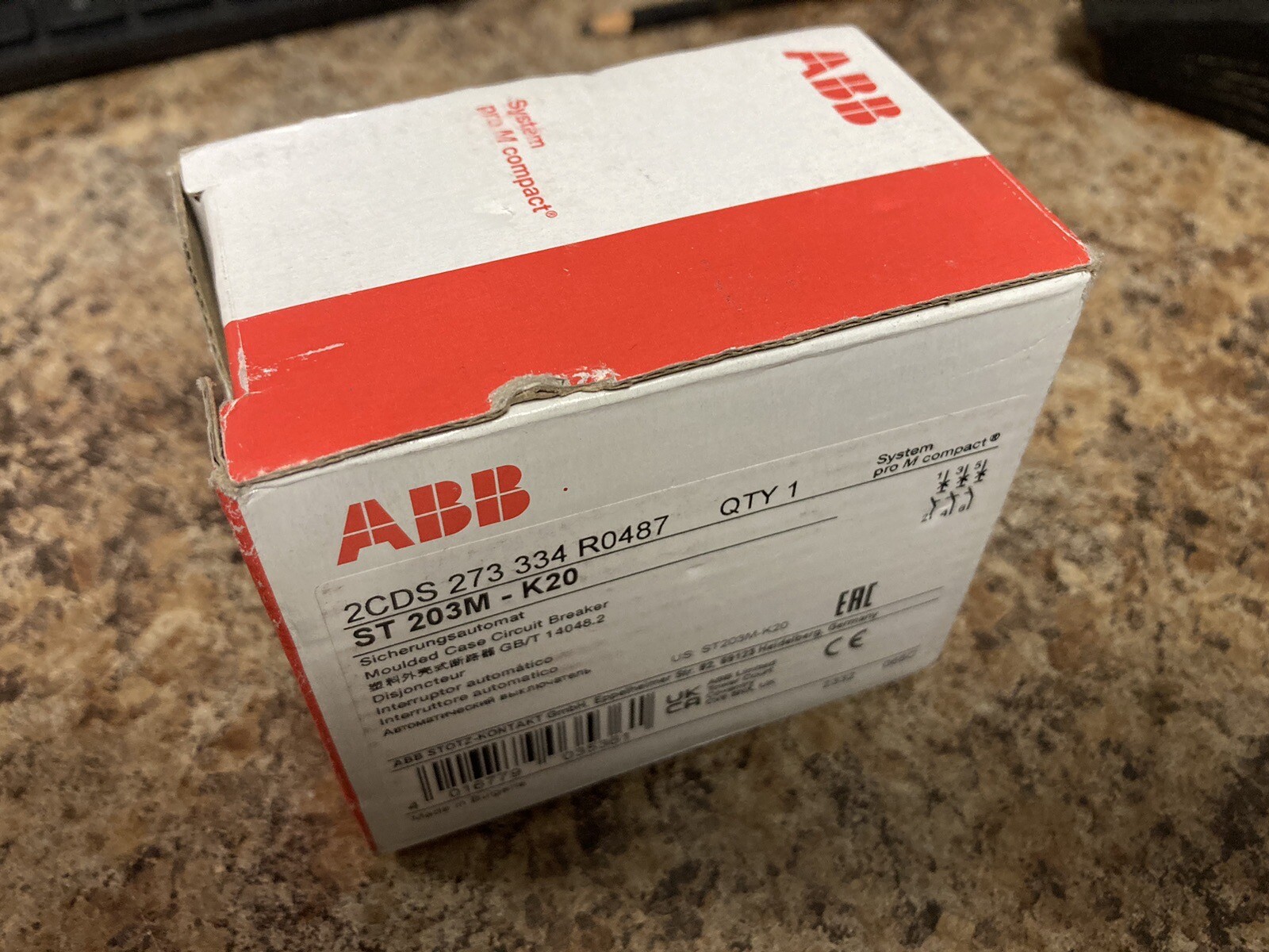 ABB ST203M-K20 Circuit Breaker, DIN Rail, 3 Pole, 20A, 2CDS 273 334 R0487 | eBay