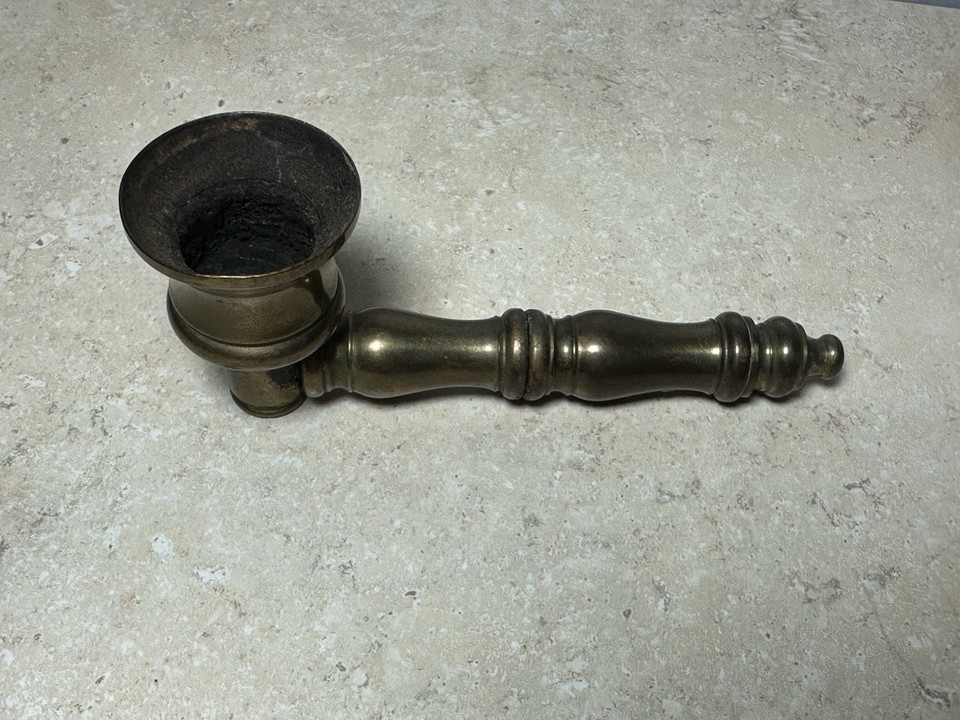 Vintage Brass Oriental Smoking Pipe Indian Chillum Style 4.5” Used ...