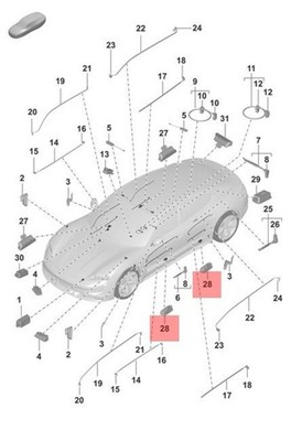 Genuine PORSCHE Taycan Y1A Led Light Front And Rear PAB947411A | eBay