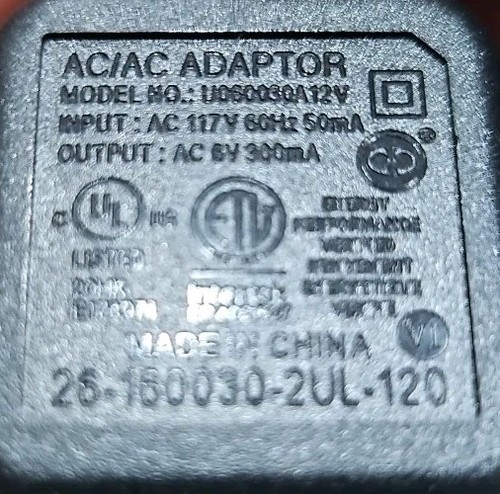 Original AT&T VTech Power Cord Charger Adapter Supply OEM 6V 300mA ...