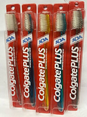5 COLGATE PLUS TOOTHBRUSH YOUTH MEDIUM SCUFFED EXTERIOR | eBay