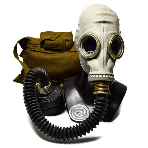 Soviet Russian military Gas mask GP-5 with hose. grey rubber NATO ...