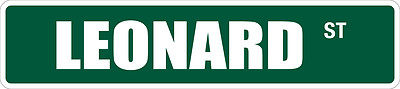 *Aluminum* Leonard St 4" x 18" Metal Novelty Street Sign SS 2316 | eBay