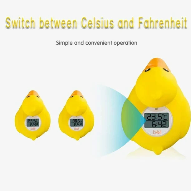 Rubber Ducky Bath Thermometer & Yellow Duck Bath Toy - - BPA Free - NEW ...