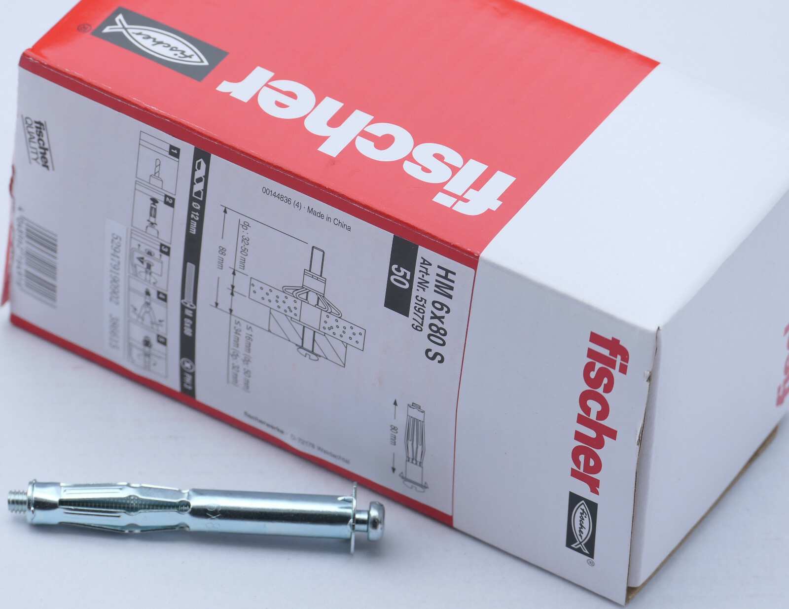 fischer HM Metall Hohlraumdübel, mit Schraube Ausführung und Menge nach ...