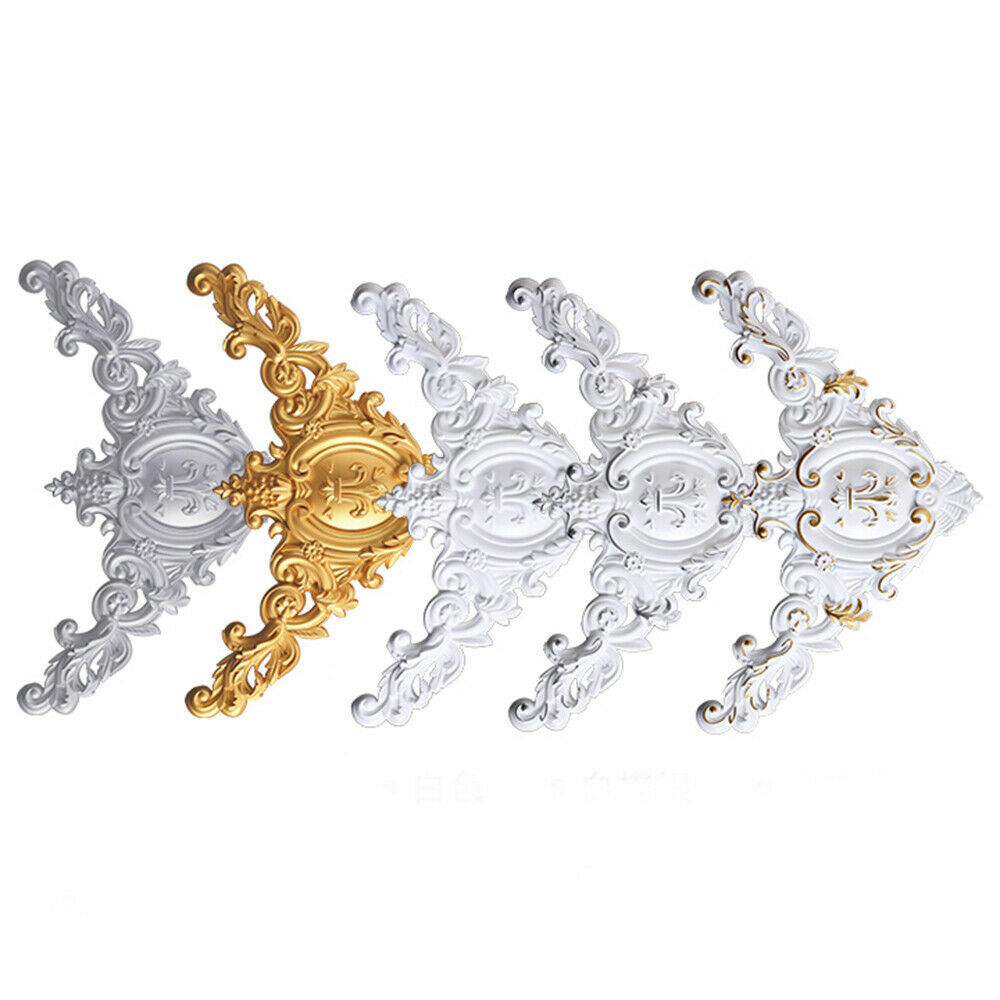 1x Victorian Ornate Decorative PVC Wall Applique Corners Moulding Mold ...