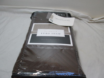 New Liberty Procurement Hardwick Euro Pillow Sham 26"x26" ~ Chocolate ...