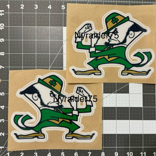ND Fighting Irish Custom I FB Helmet Decals Full Size 20 mil 3M | eBay