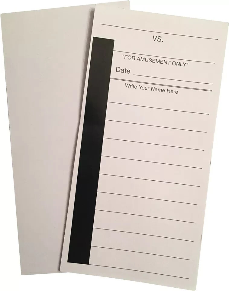 10 Line Football Sports Strip Cards. Full Size. Pool Cards Pack of 50 ...