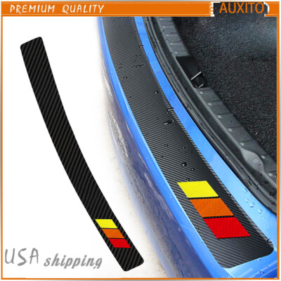 Car Rear Bumper Guard Protector Sticker Cover Sill Plate Trunk Decal 4D ...