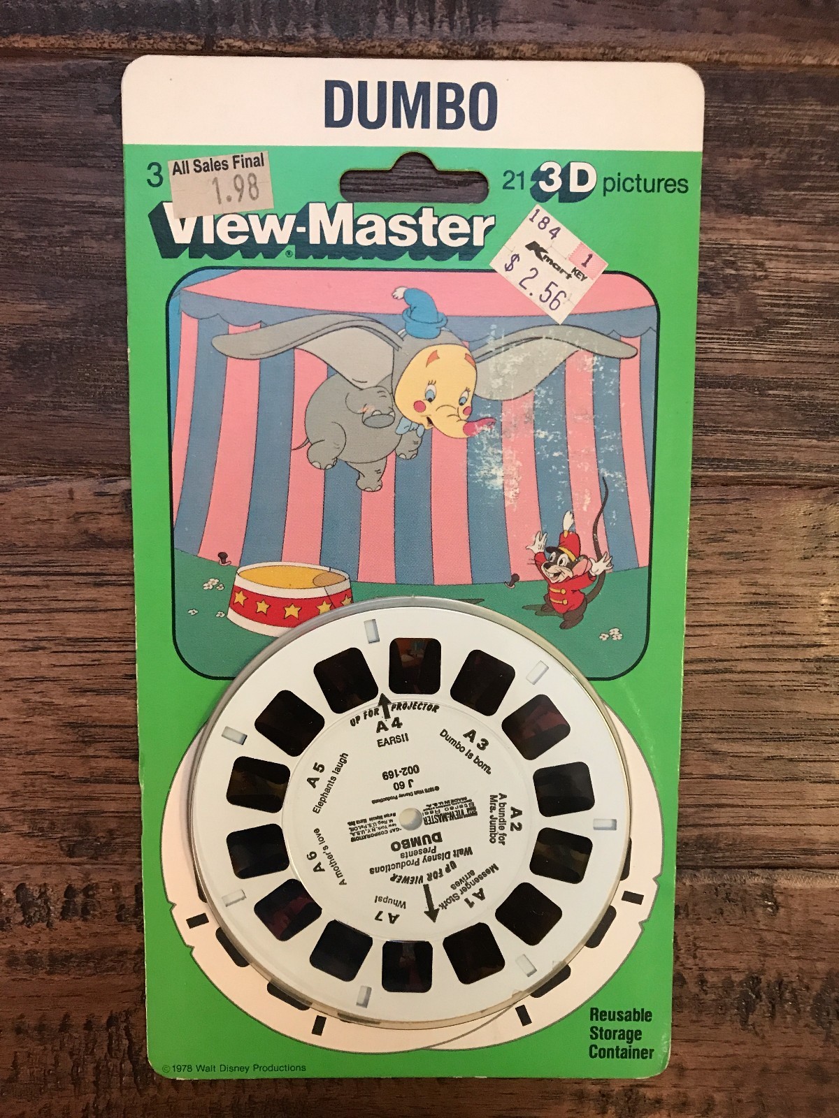 1978 Vintage (View-Master) "DUMBO" (21) 3-D Pictures, #3027, NEW ...