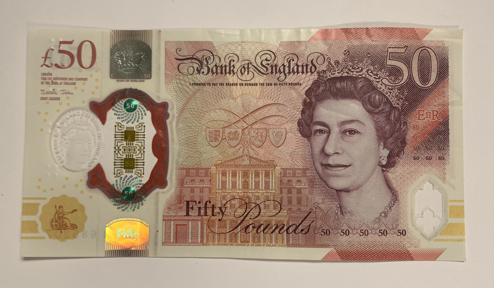 Bank of England 50 Pound Note 2020 REAL Money United Kingdom Queen ...