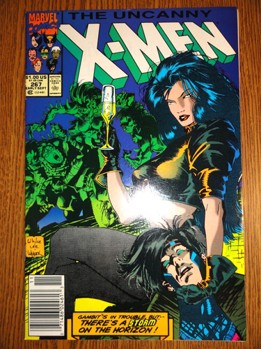 Uncanny X-Men #267 Newsstand Jim Lee Clé VF 2nd Gambit Storm 1st ...