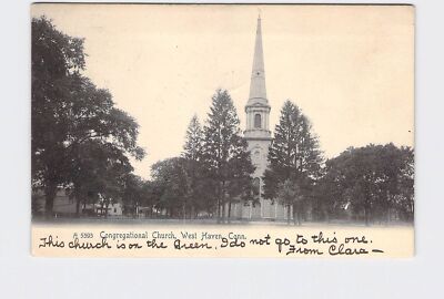 PPC Postcard CT Connecticut West Haven Congregational Church Undivided ...