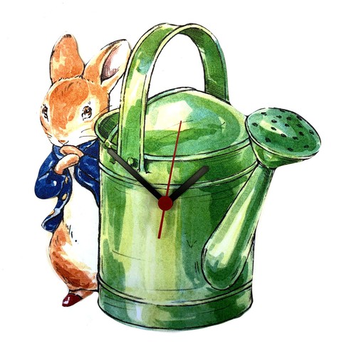 Beatrix Potter Peter Rabbit Watering Can Clock - Peter Rabbit Clock ...