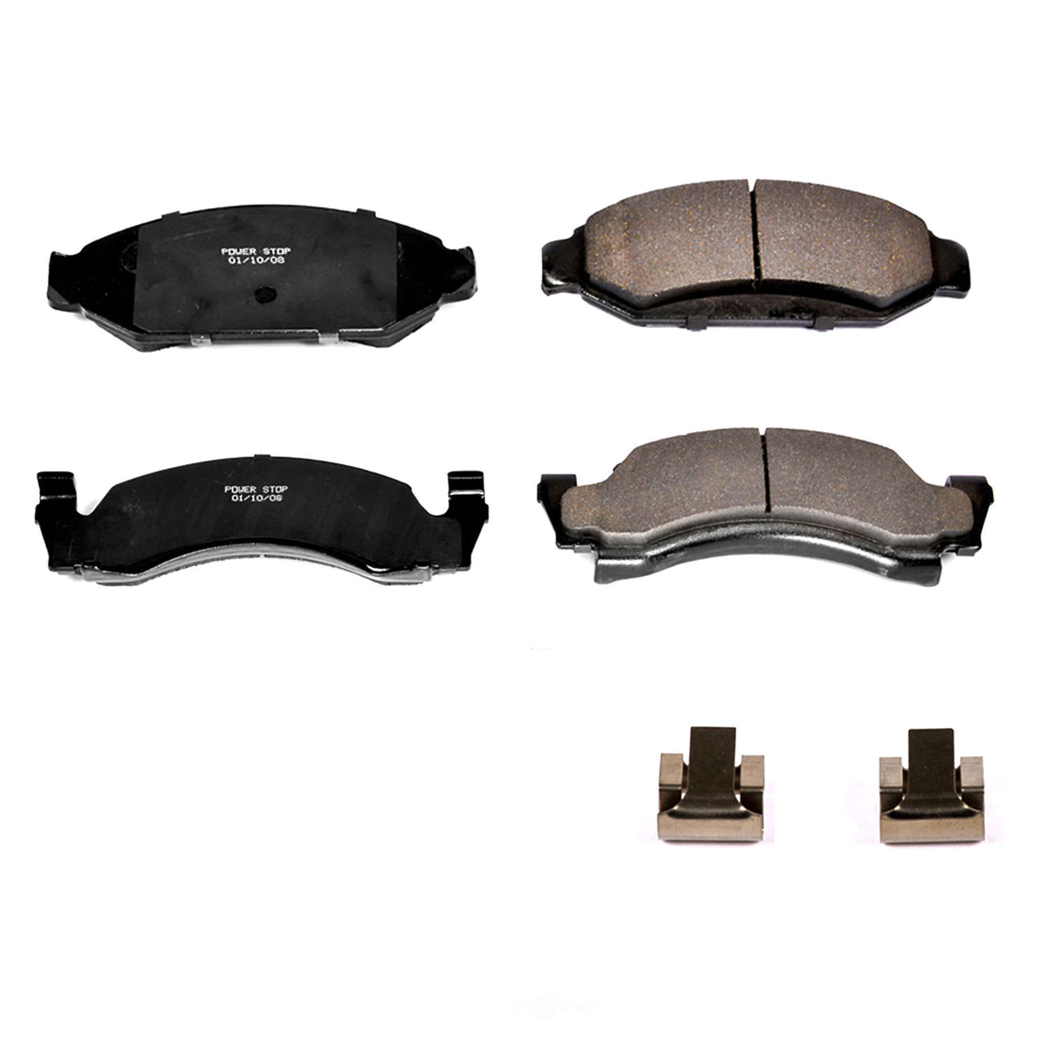 Disc Brake Pad Set-Front Z17 Low-Dust Ceramic Brake Pads with Hardware ...