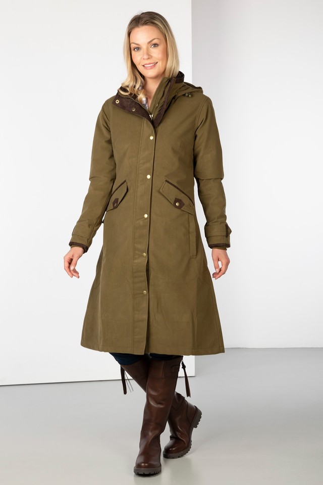 Ladies Long Riding Coat Women's Equestrian Full Length Waterproof ...