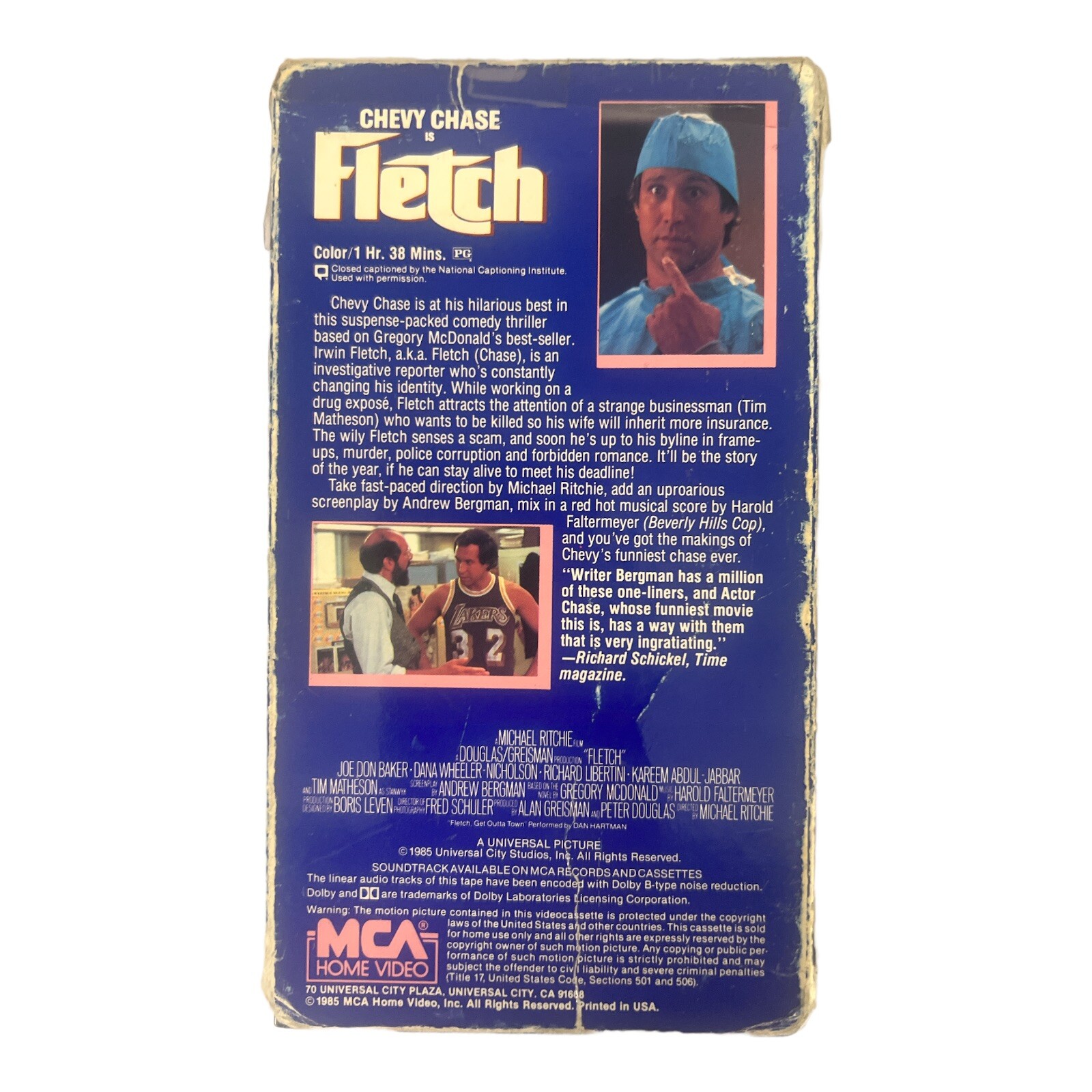 Fletch (VHS) Chevy Chase MCA home video 1985 | eBay