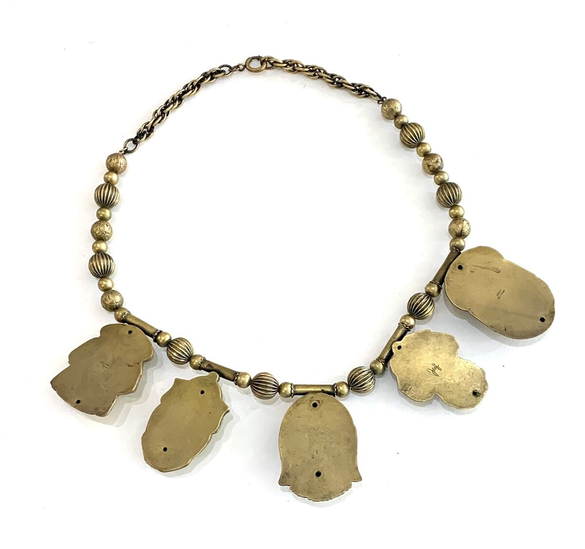 Vintage Joseff of Hollywood Rare Turban Man Necklace Signed Vintage Joseff of Hollywood Rare Turban Man Necklace Signed