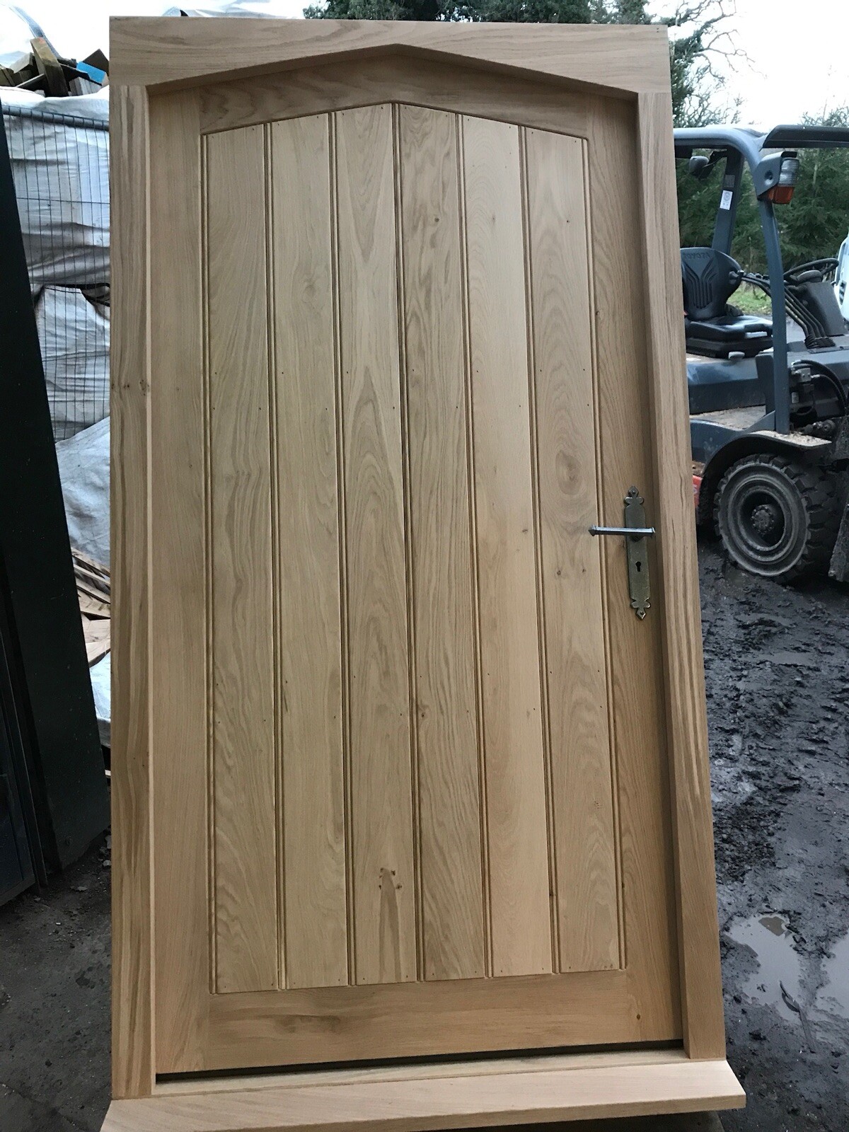 Front Door & External Door Frame Set Solid European Oak 1020mm X 2075mm ...