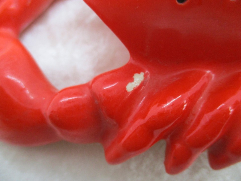 HTF Ceramic USA Red Lobster -Shaped Shrimp-Cocktail Serving Display | eBay