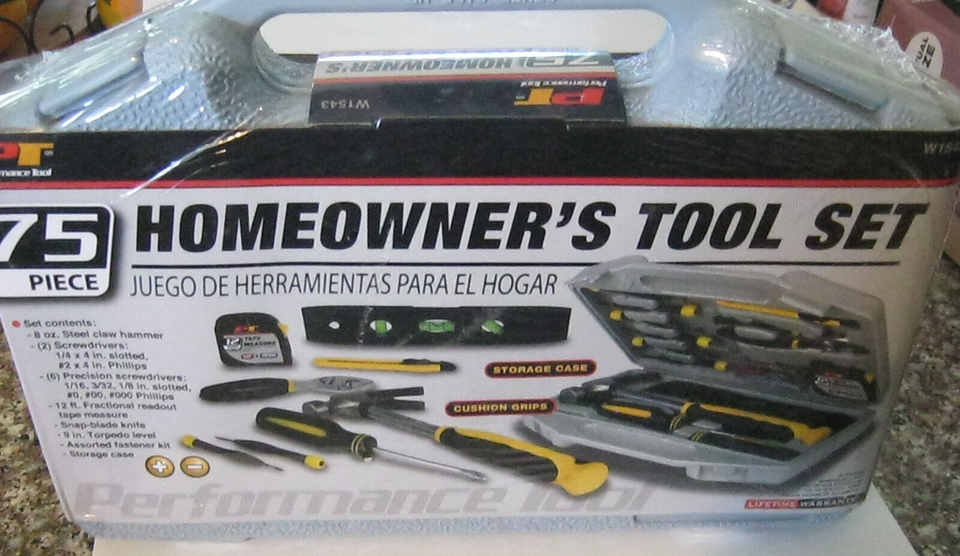 Brand New Performance Tool 75 Piece Homeowner's Tool Set NIB | eBay