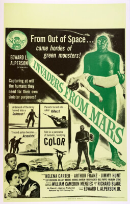 INVADERS FROM MARS Benton window card | eBay